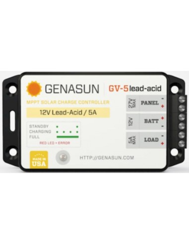 Genasun GV5 Lead Acid Solar Controller, 5A, 12V
